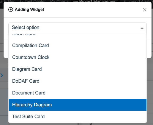 Hierarchy Diagram Widget